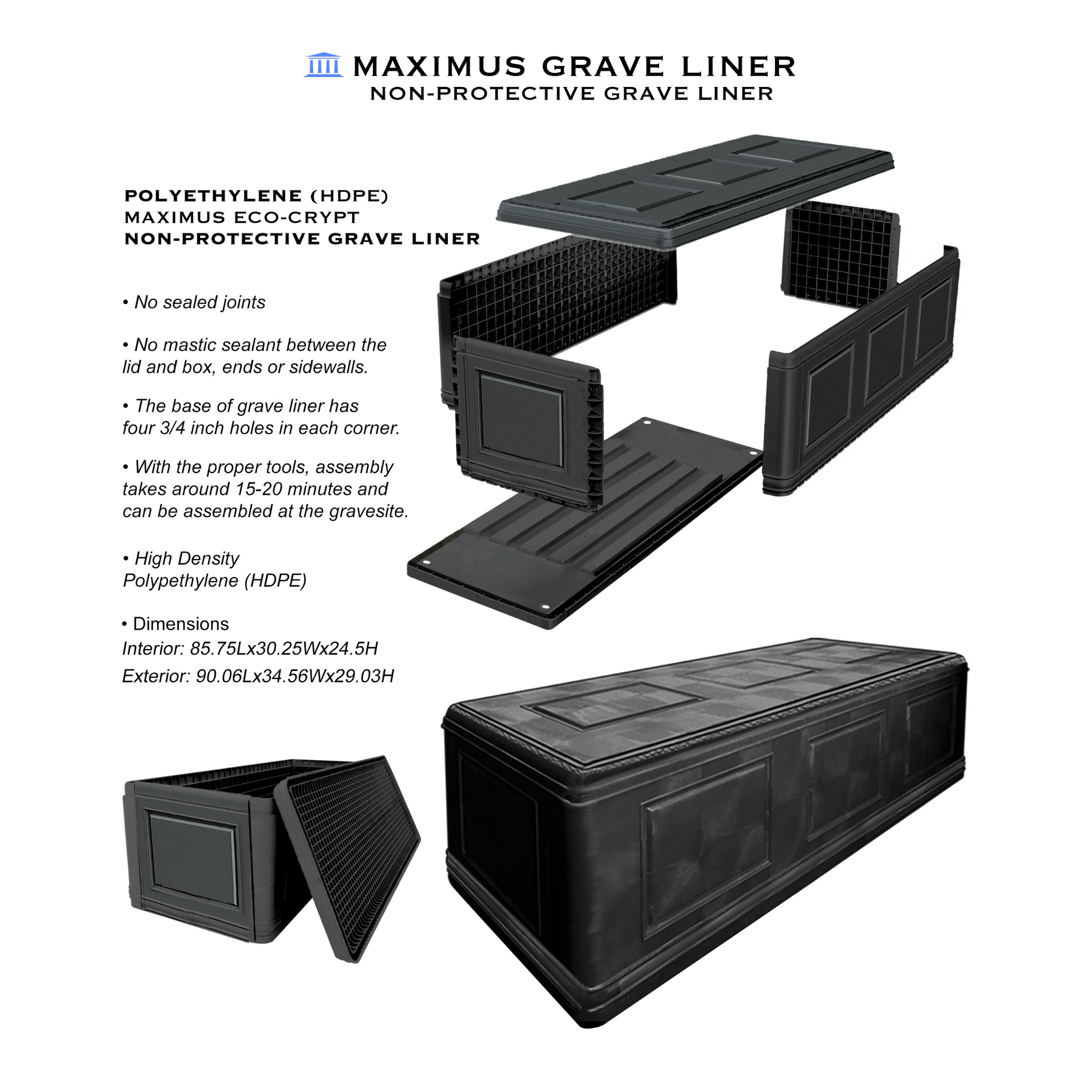 Polyguard - Maximus Non-Protective Grave Liner – Duraglas Composites